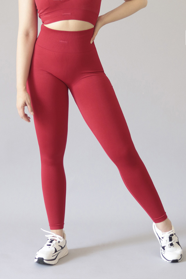 LEGGINS SCRUNCH 2428 ROJA S | Liso | Leggins