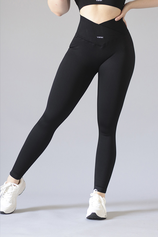 LEGGINS SEAMLESS NEGRA 2340 | Liso | Leggins