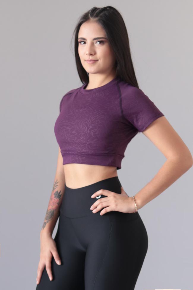 CRTOP MC TEXOND MORADA | Liso | Blusa